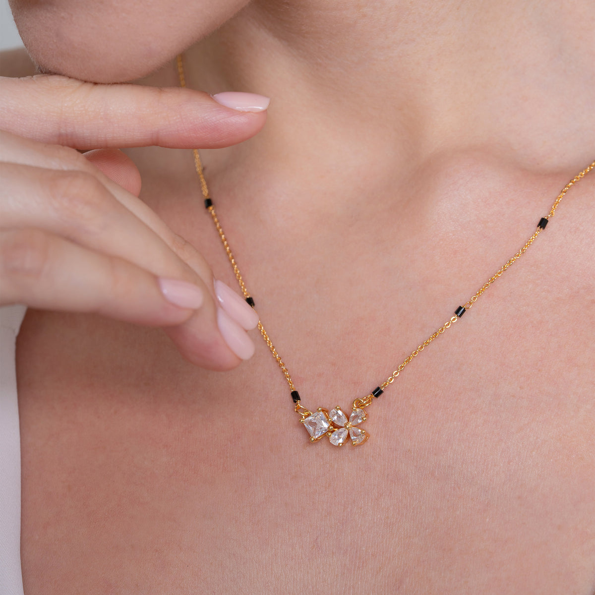 Noor Mangalsutra - 18K Gold Plated – Elinor Jewels