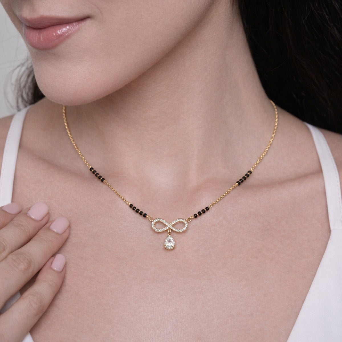 Infinity Mangalsutra - 18K Gold Plated – Elinor Jewels
